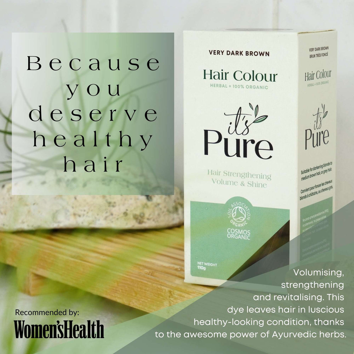 Very Dark Brown Hair Dye | Darkest Brown Hair Dye - Organic – It's Pure
